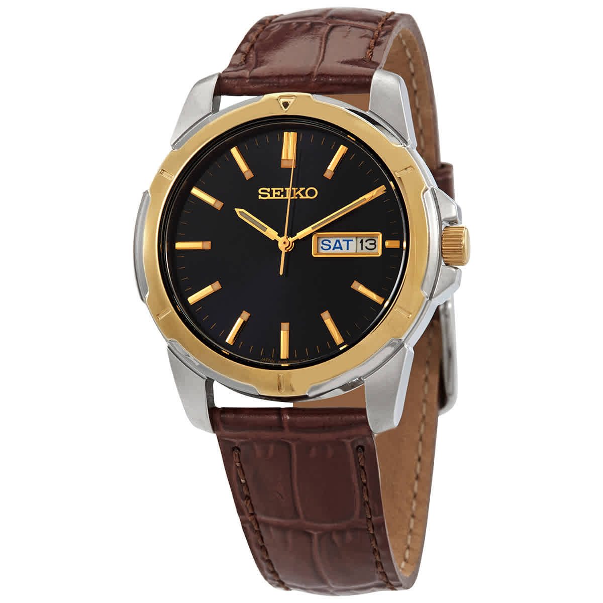 Seiko Essentials Quartz Black Dial Mens Watch SUR360 Seiko