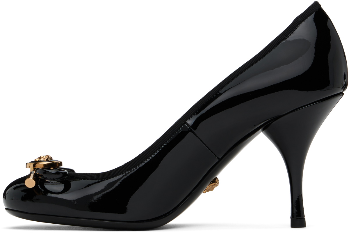 Versace Black Opera Bow Patent 85 mm Heels Versace