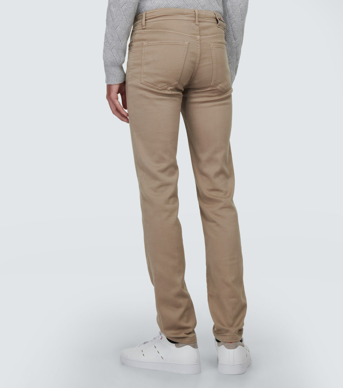 Kiton - Mid-rise cotton-blend straight jeans Kiton