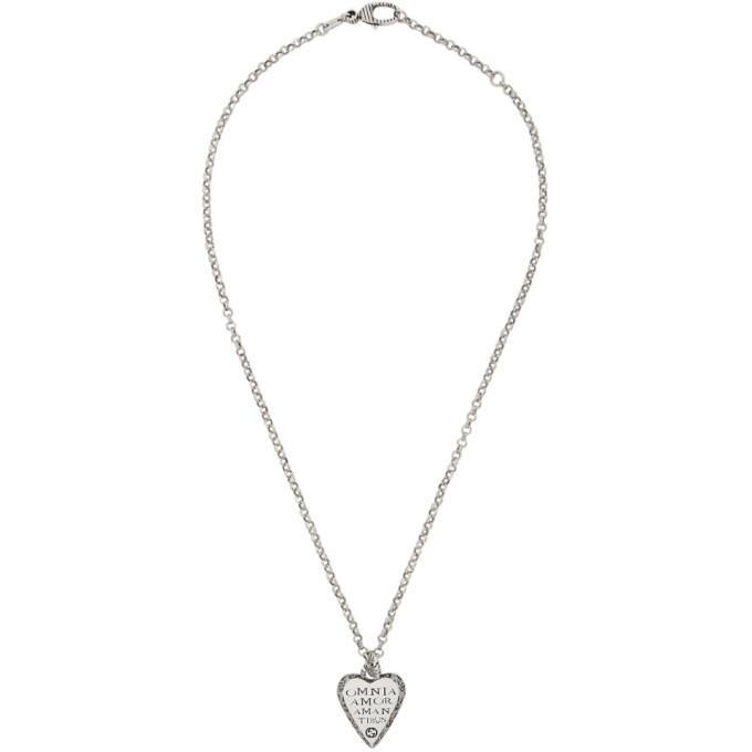 Gucci Silver Heart Necklace Gucci