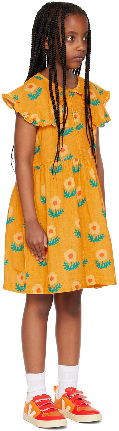 TINYCOTTONS Kids Orange Violet Dress TINYCOTTONS