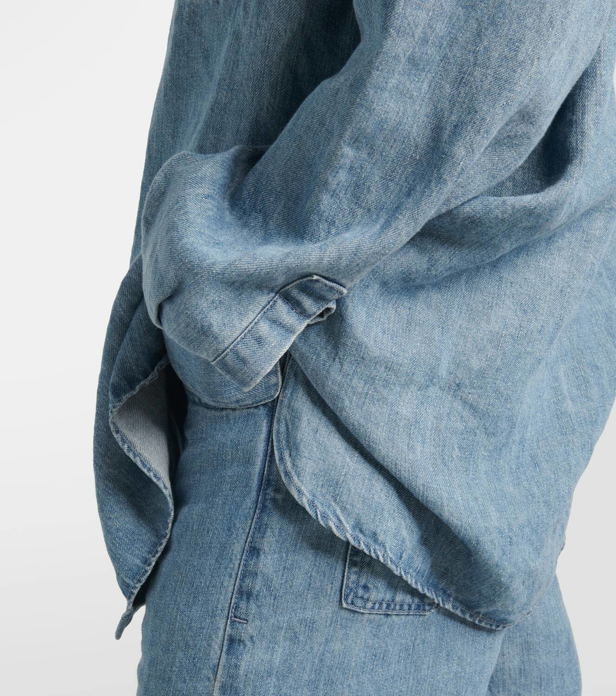 The Row Nesson oversized linen denim shirt The Row