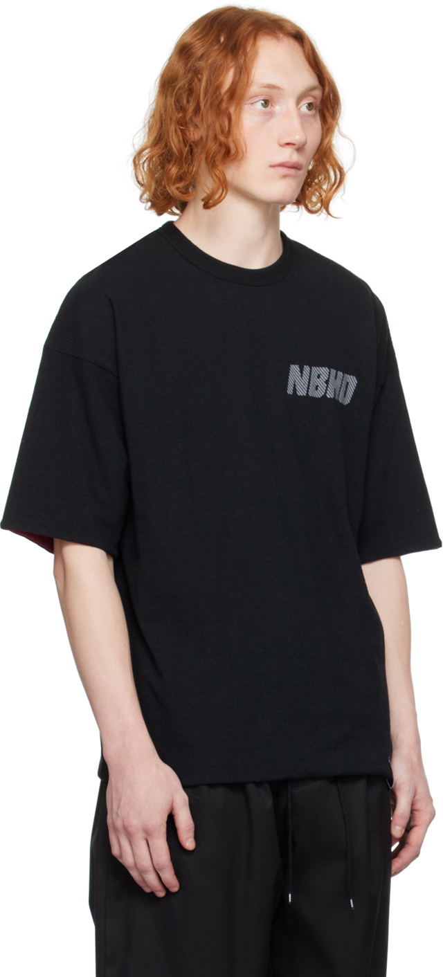 Neighborhood Black & Burgundy Reversible T-Shirt Neighborhood