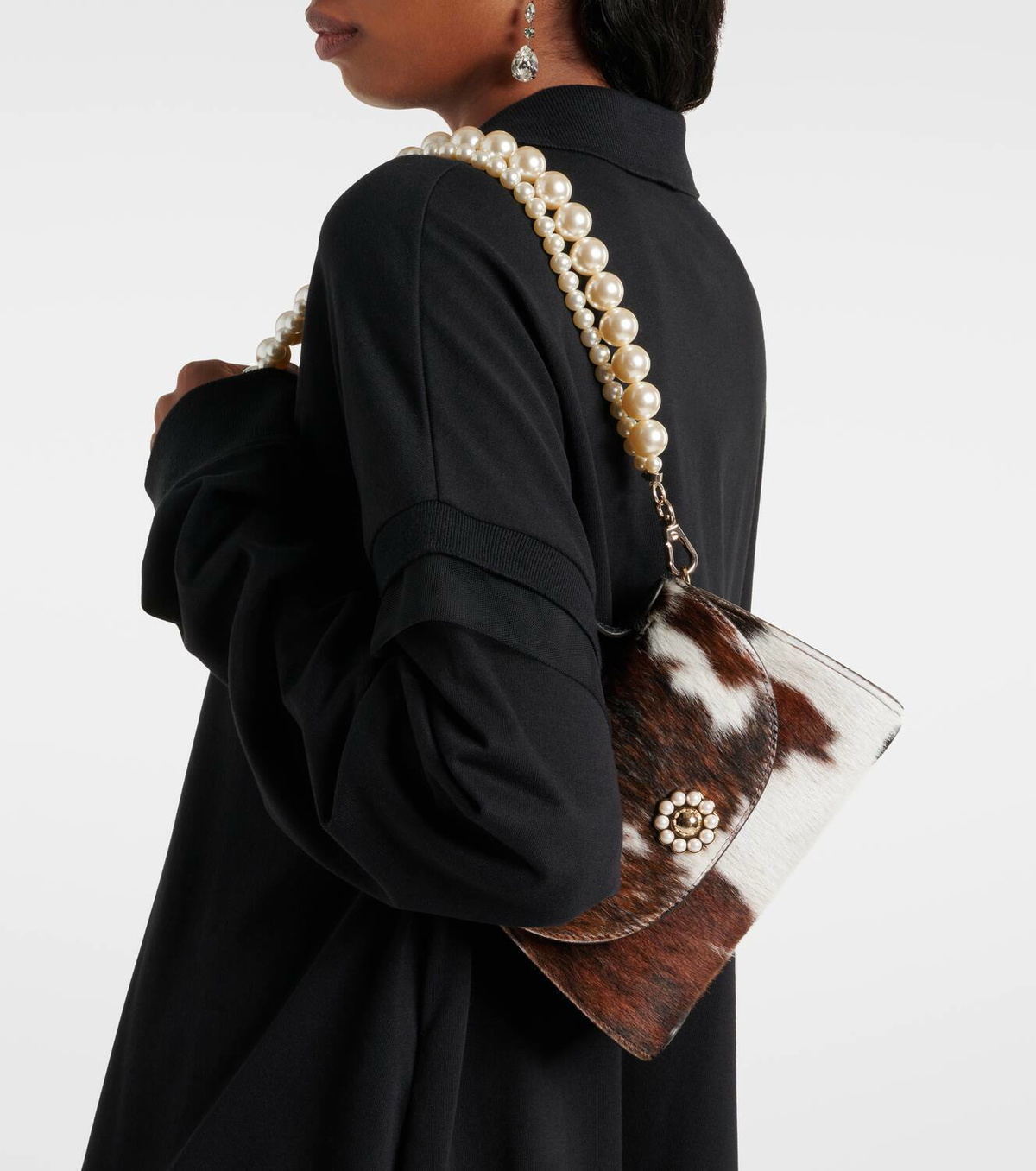 Simone Rocha Valentine calf hair shoulder bag Simone Rocha
