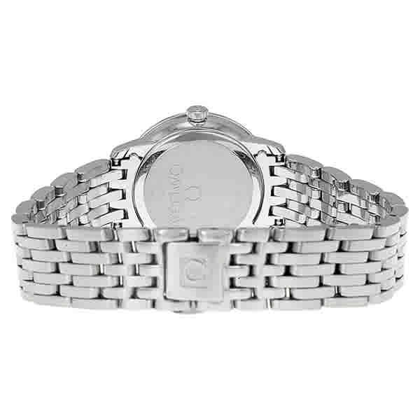 Omega DeVille Prestige Silver Diamond Dial Stainless Steel Ladies Watch ...