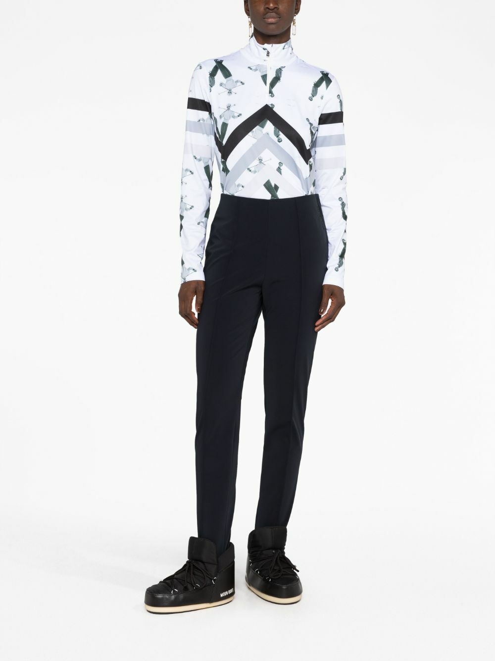 BOGNER White Beline Printed Base-Layer Top Bogner