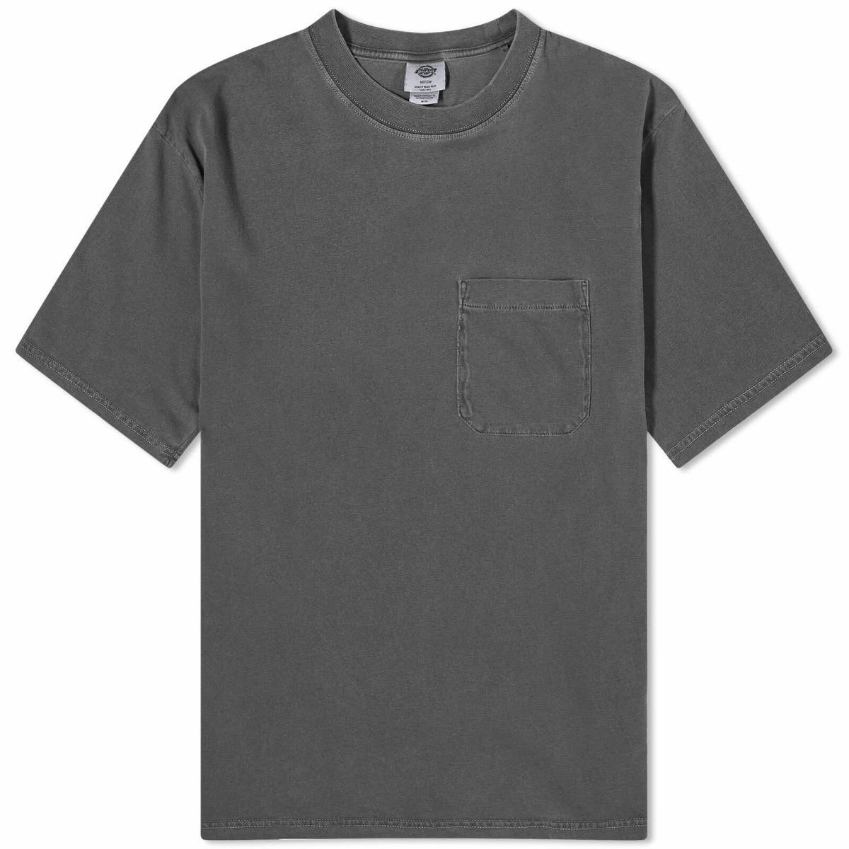 Dickies Mens Garment Dyed Pocket T Shirt In Black Dickies Construct