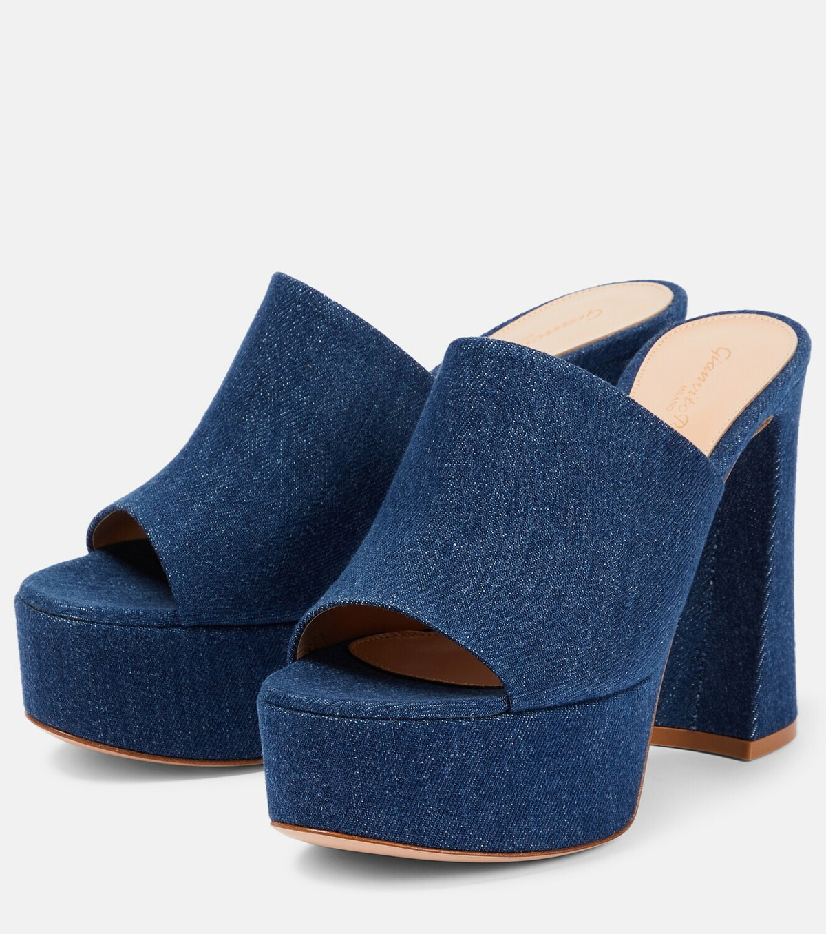 Gianvito Rossi - Holly denim platform mules Gianvito Rossi