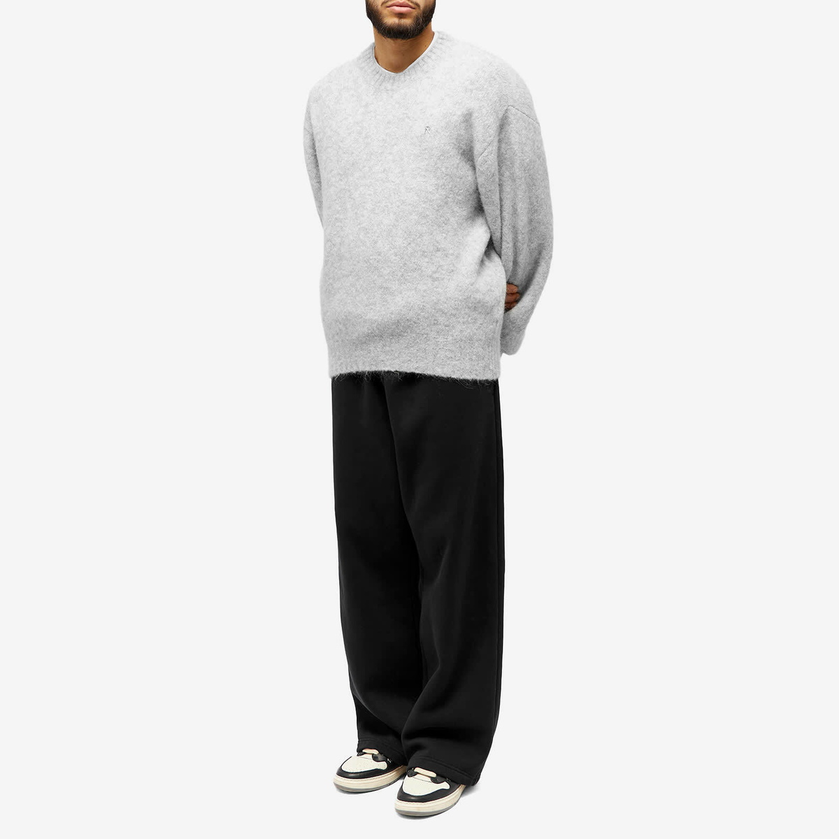 Represent Men's Alpaca Knit Sweat in Grey Represent