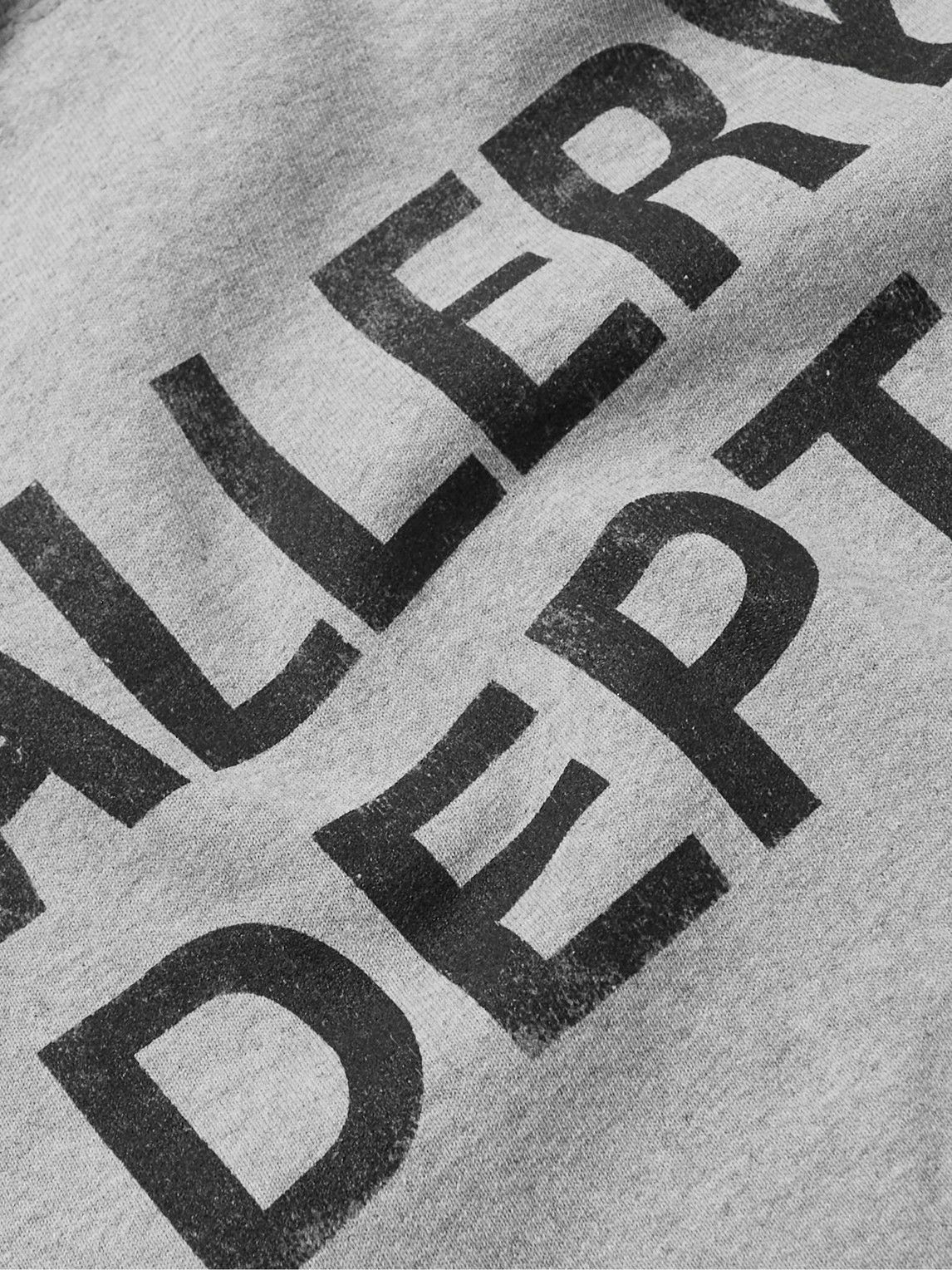 Gallery Dept. - Logo-Print Cotton-Jersey Hoodie - Gray Gallery Dept.