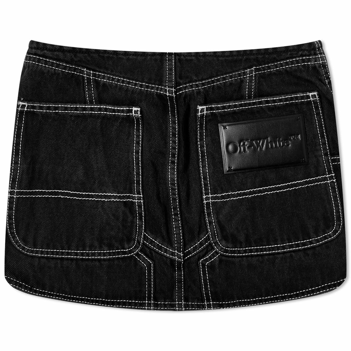 Off-White Women's Motorcycle Mini Skirt in Black Off-White