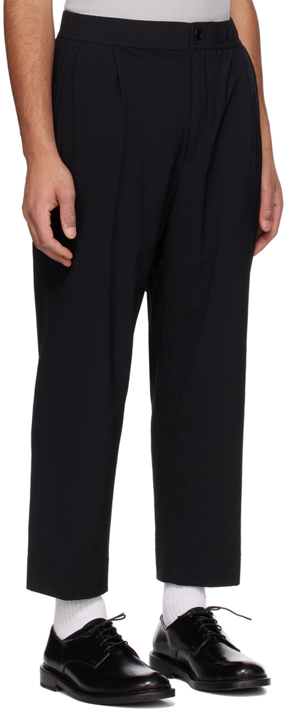 Solid Homme Black Cropped Trousers Solid Homme
