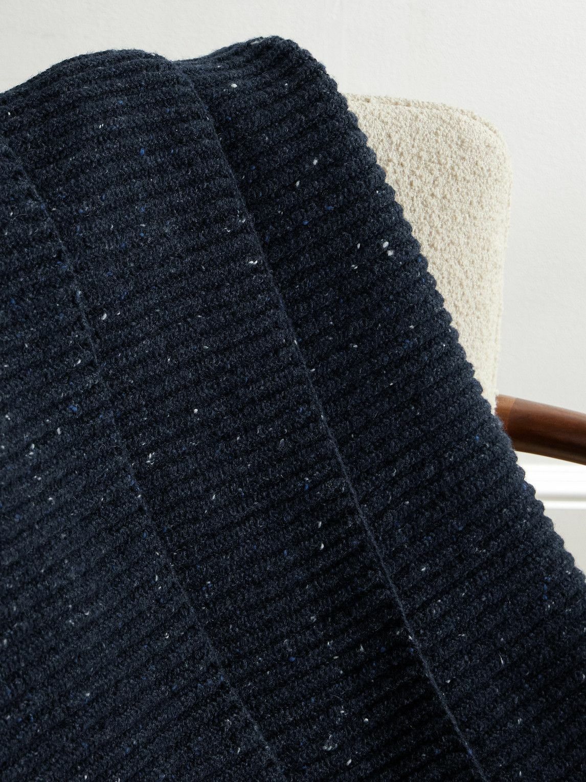 Inis Meáin - Ribbed Merino Wool and Cashmere-Blend Blanket Inis Meáin