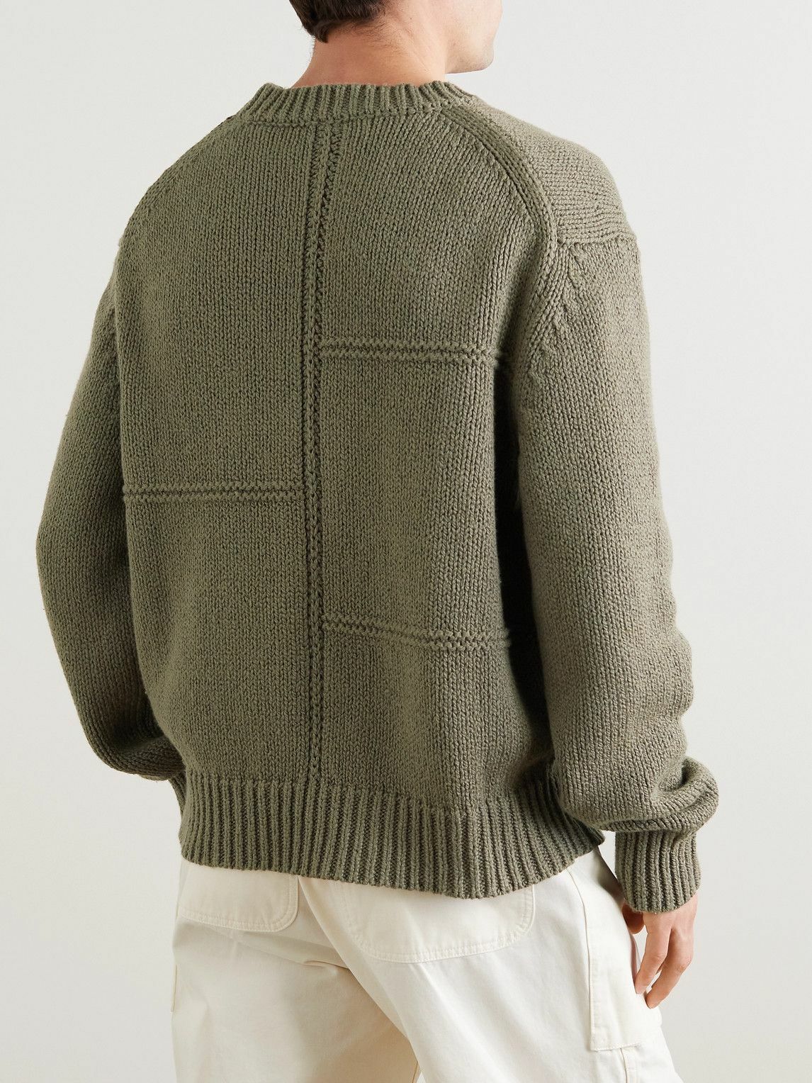 FRAME - Cotton-Blend Sweater - Green Frame Denim
