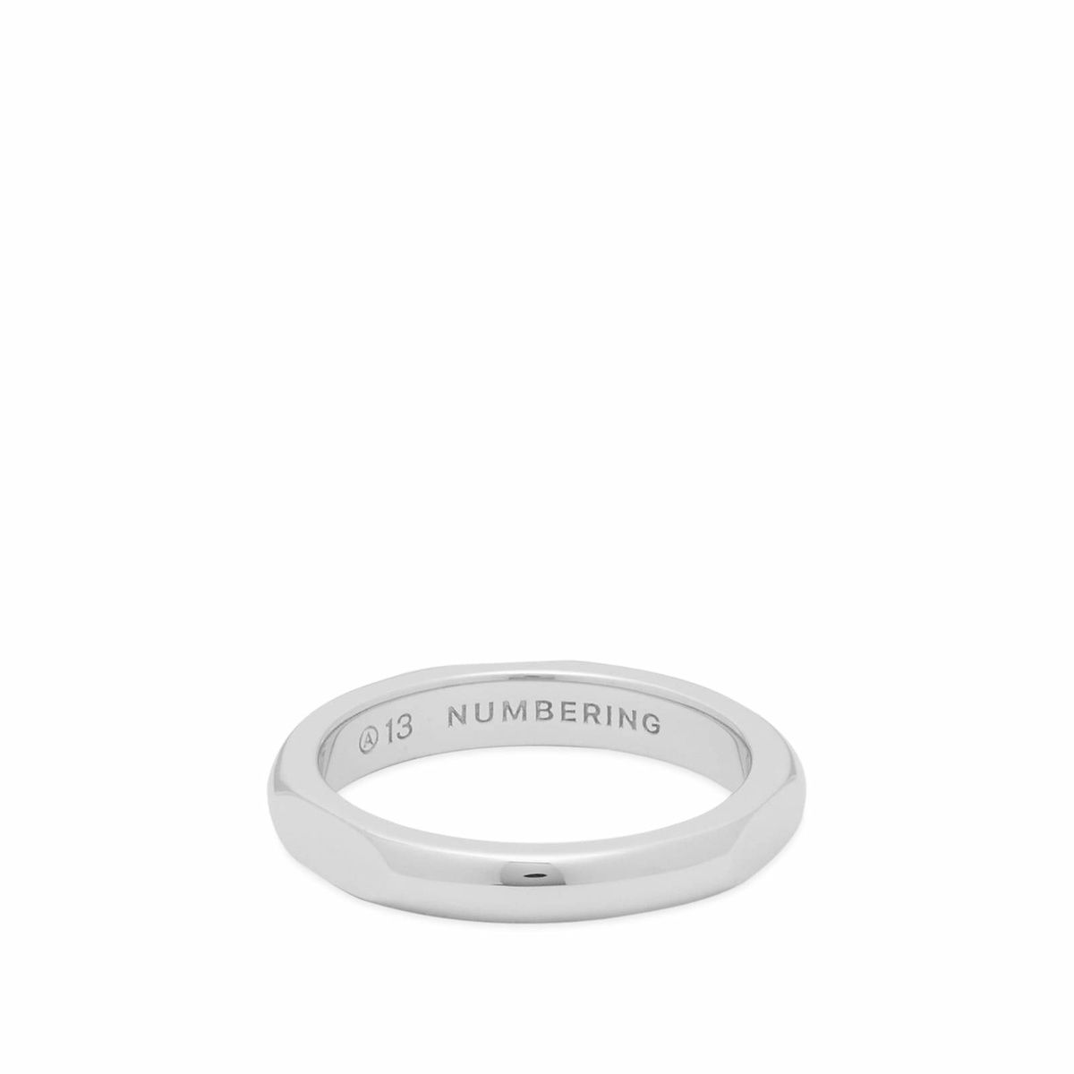 NUMBERING Men's 3 Sided Signet Ring in Silver Numbering
