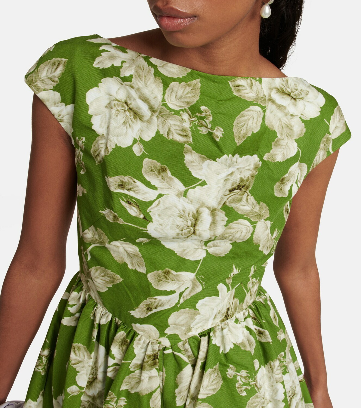 Erdem - Dorothea floral cotton faille midi dress Erdem