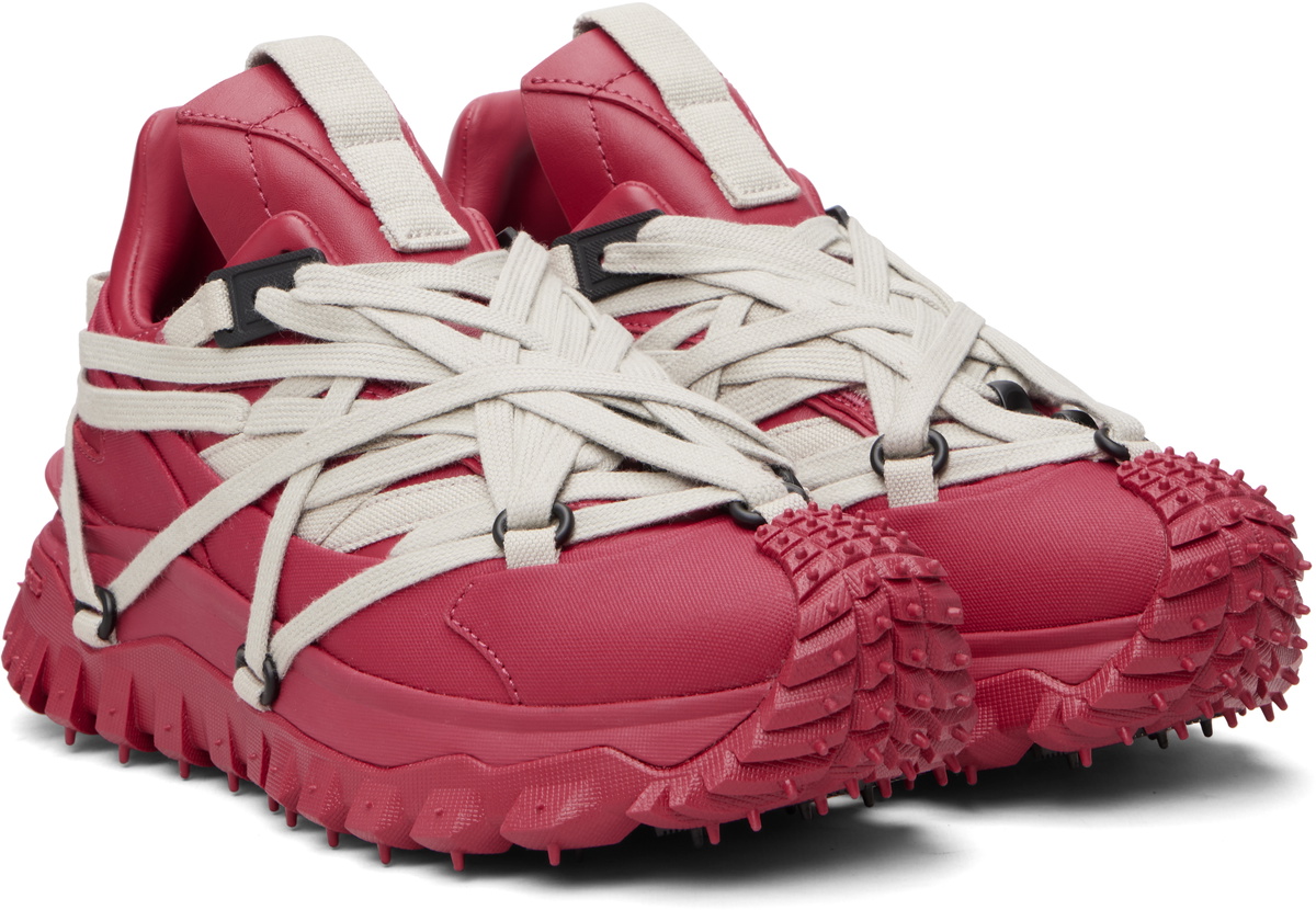 Rick Owens Moncler + Rick Owens Red Trailgrip Megalace Sneakers Rick Owens