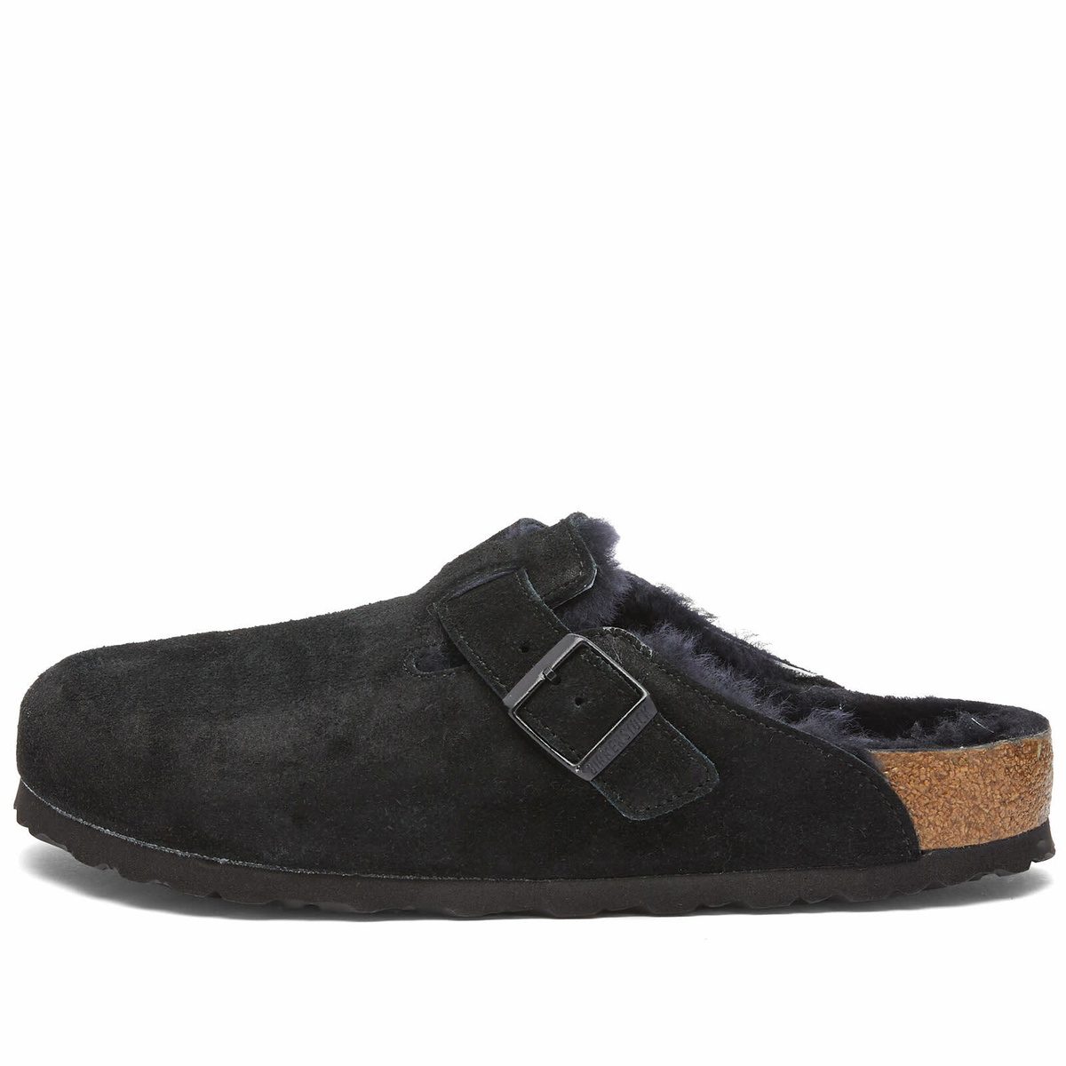 Birkenstock Boston Fur Clog Black Suede Birkenstock Birkenstock Boston Fur Clog Black Suede Birkenstock