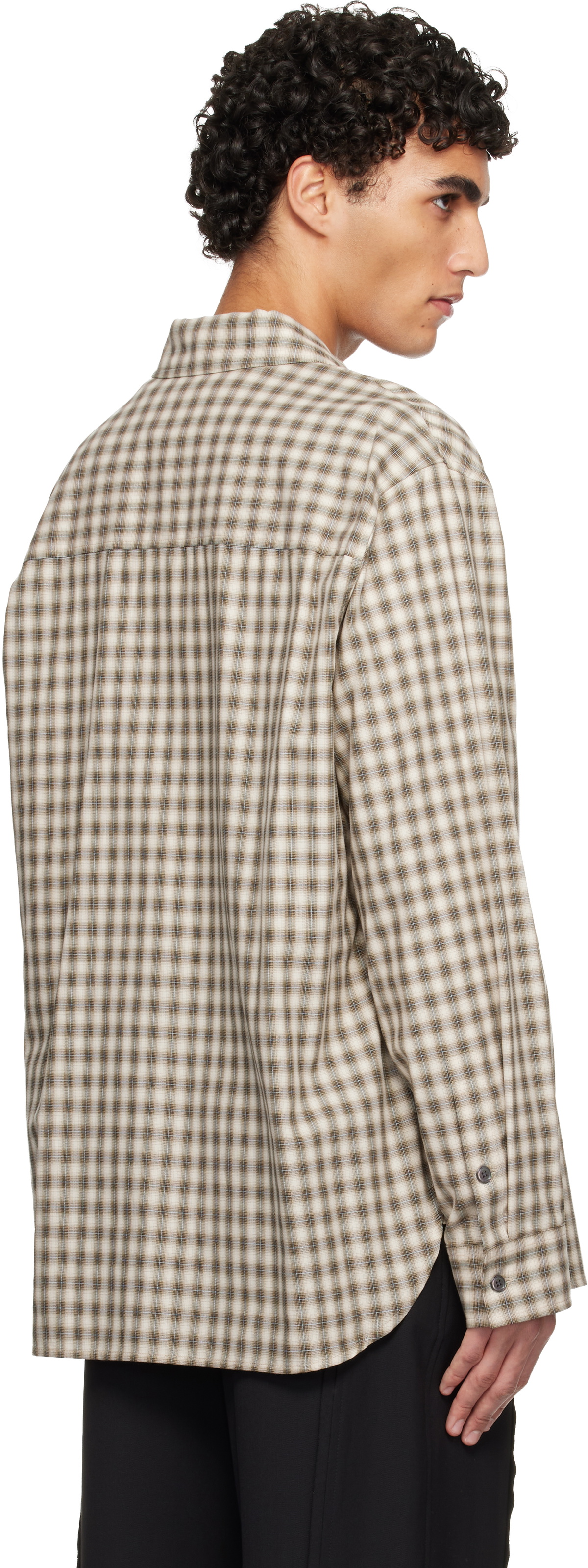 Solid Homme Brown Small Check Shirt Solid Homme