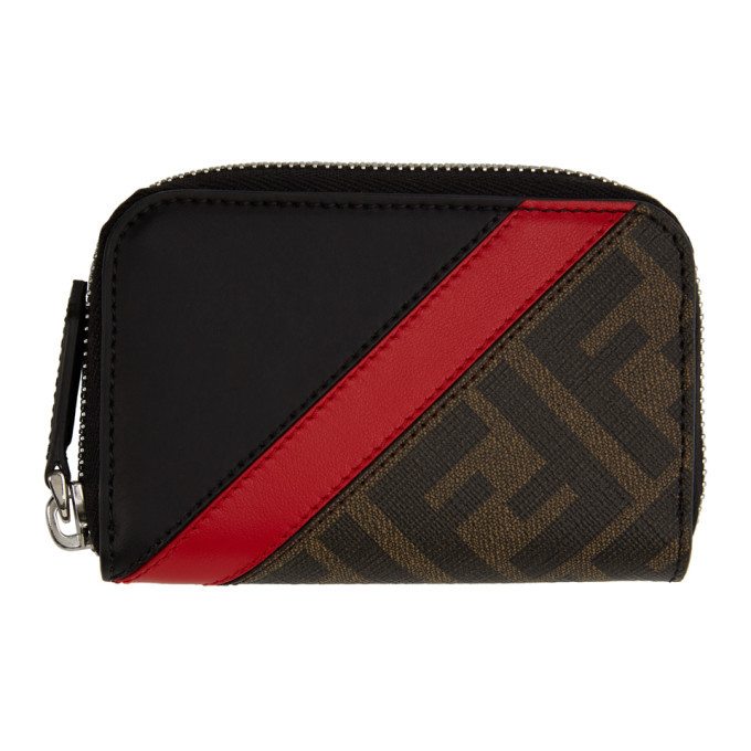Fendi Brown Forever Fendi Mini Zip Wallet Fendi