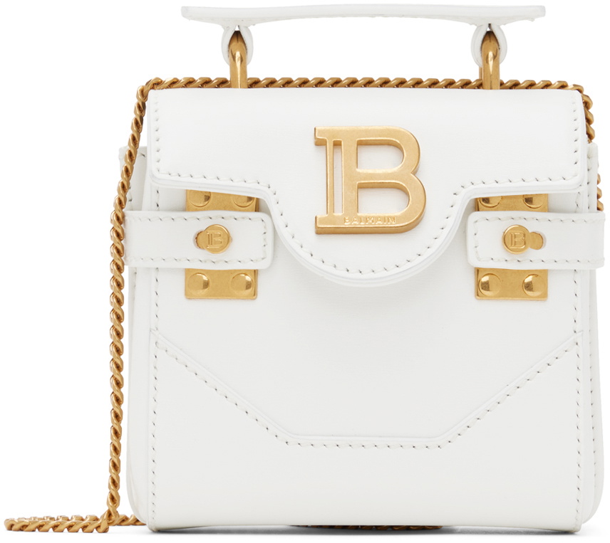 Balmain White B-Buzz Mini Bag Balmain