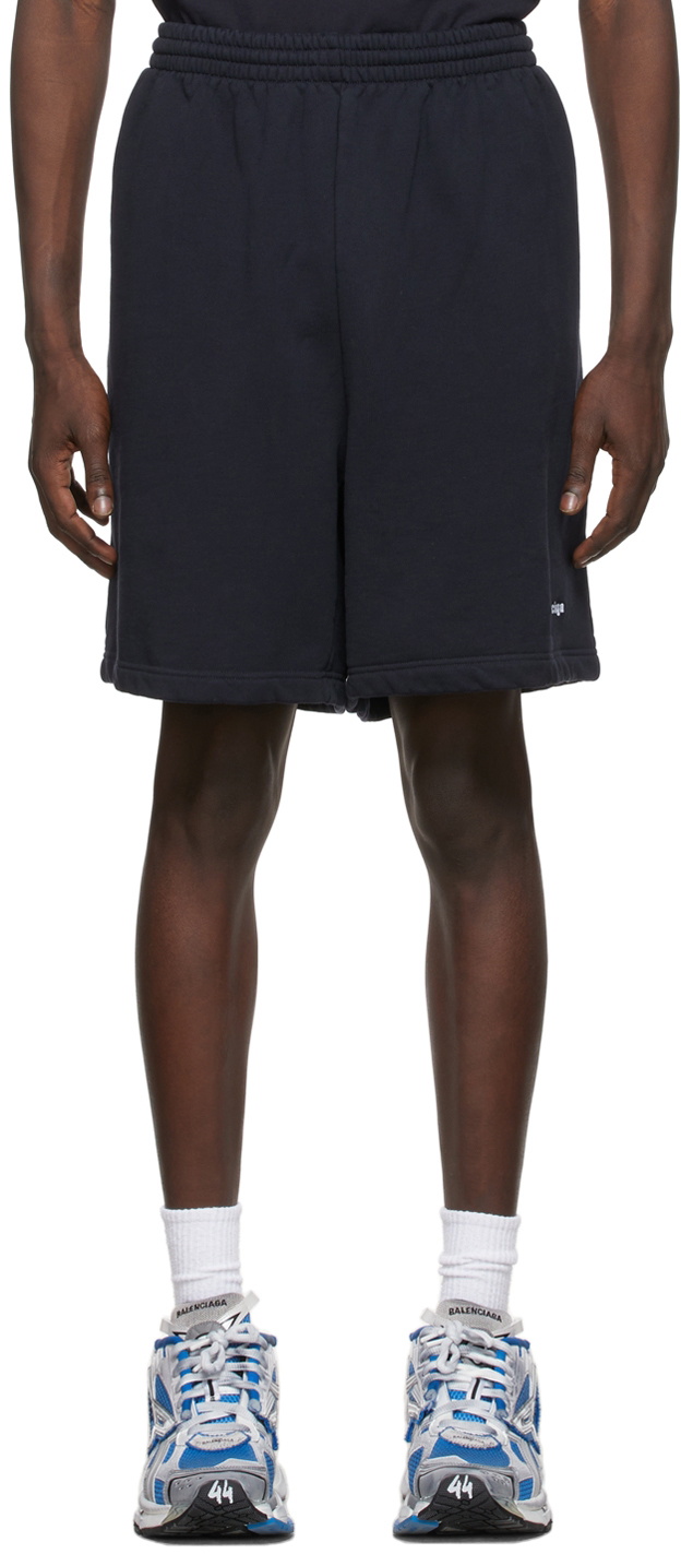Balenciaga Navy BB Corp Shorts Balenciaga