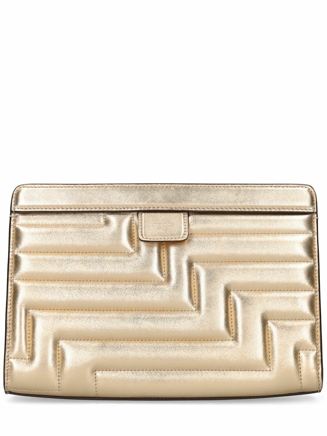 JIMMY CHOO Avenue Quilted Metallic Pouch Jimmy Choo