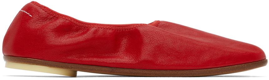 MM6 Maison Margiela Red Anatomic Ballerina Flats MM6 Maison Margiela