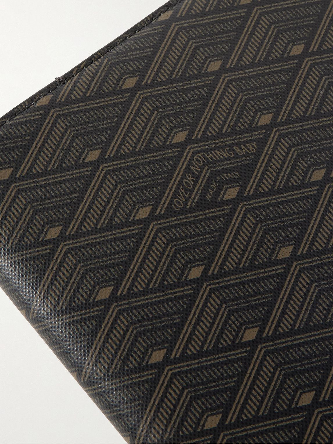 Métier - Leather-Trimmed Printed Canvas Notebook Metier