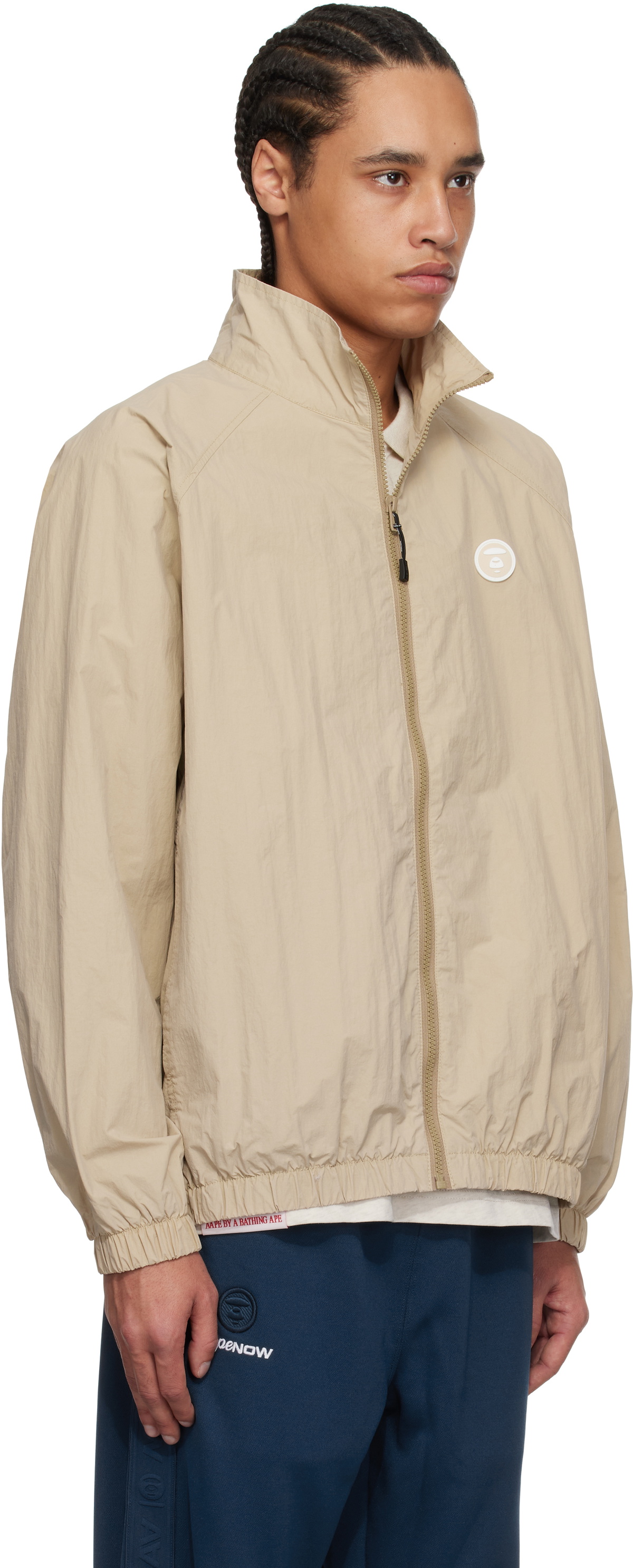 AAPE by A Bathing Ape Beige 'AAPE Now' Light Weight Jacket AAPE by A ...