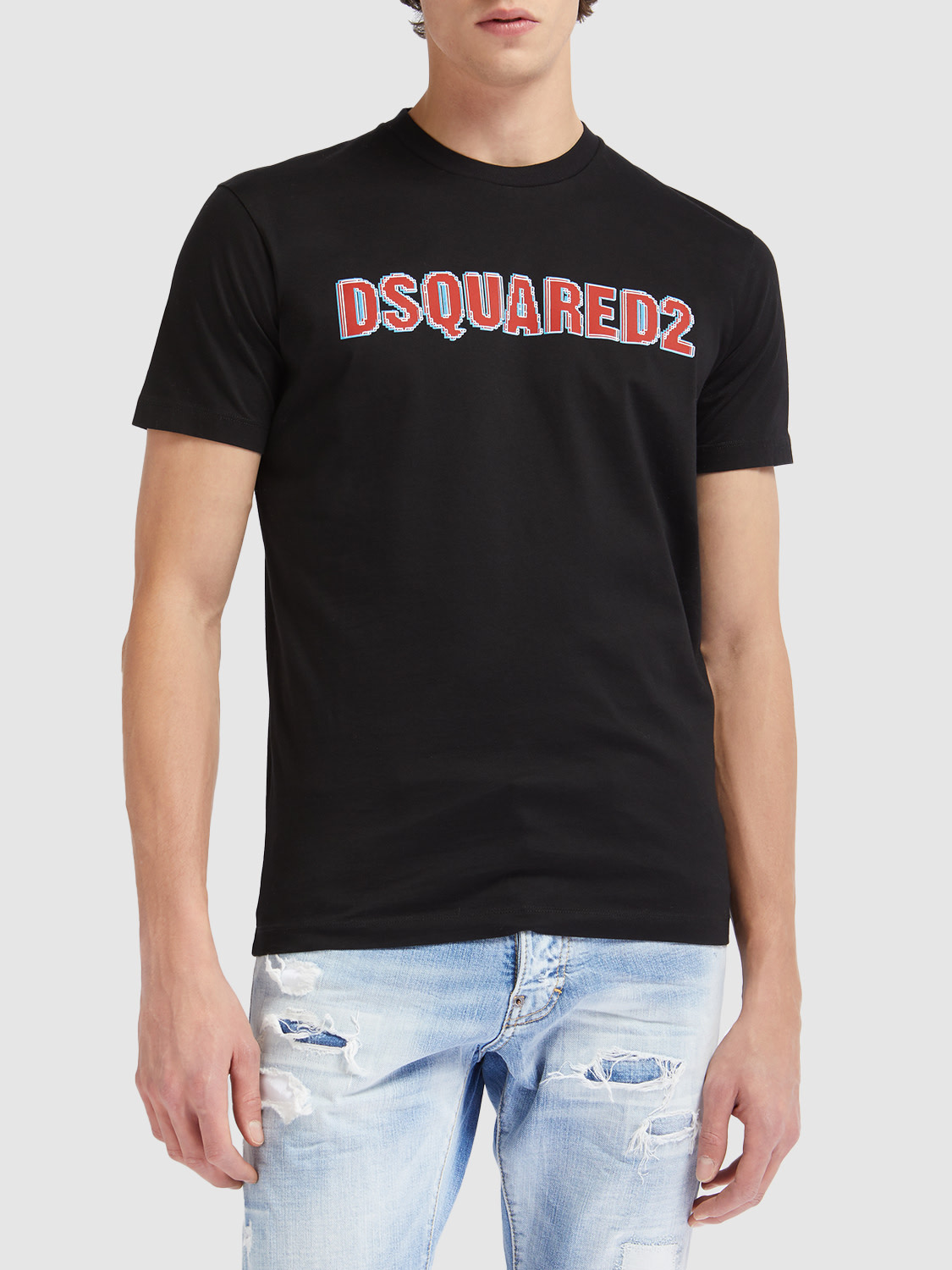 DSQUARED2 - Logo Printed Cotton Jersey T-shirt Dsquared2