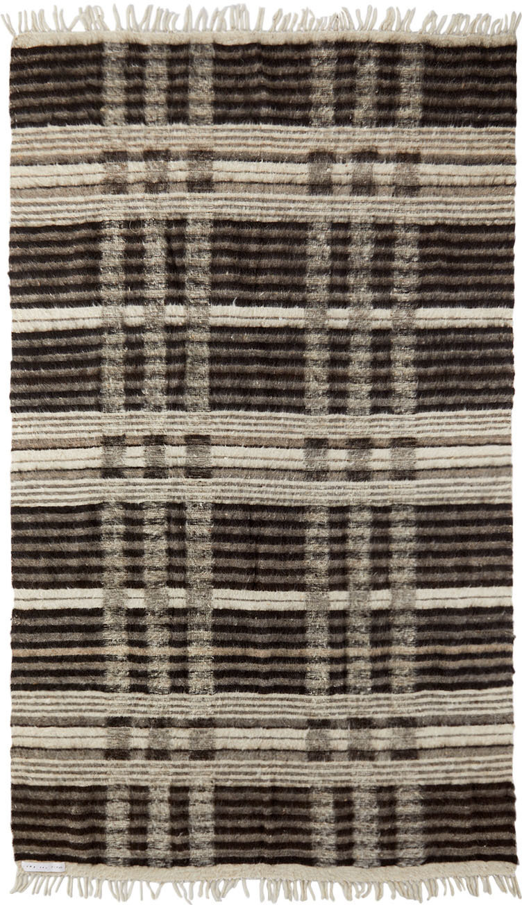 Luna Del Pinal Gray Wool Throw Luna Del Pinal