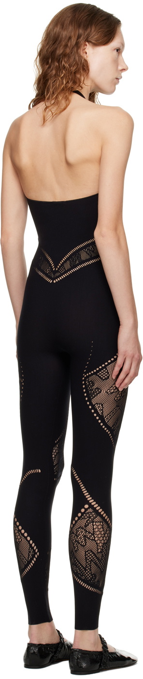 Wolford Black Sporty Net Jumpsuit Wolford