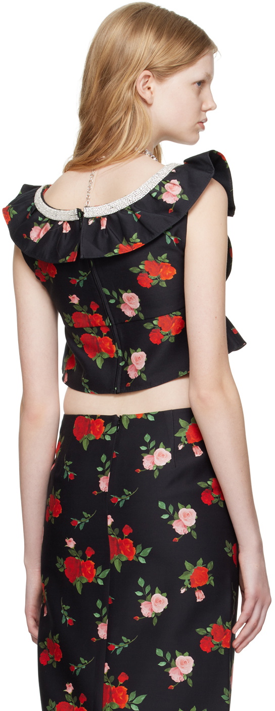 Shushu/Tong Black Ruffled Tank Top Shushu/Tong