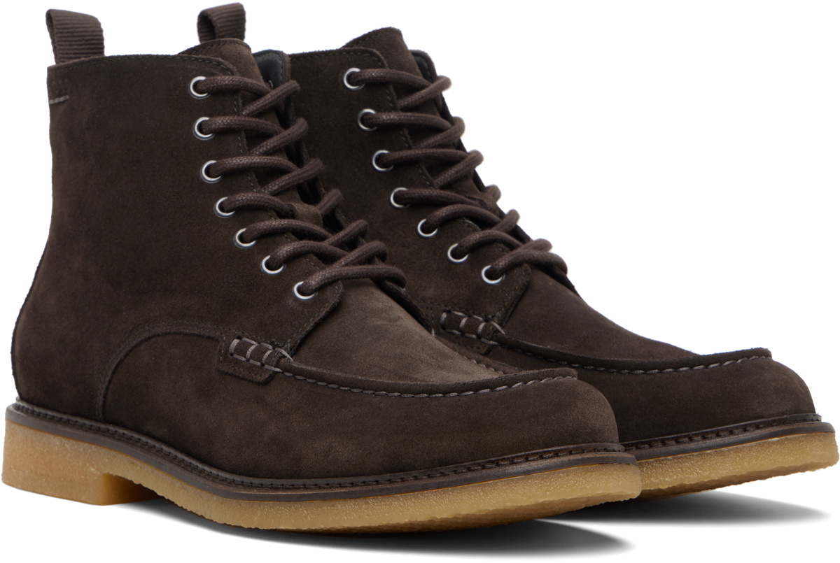 BOSS Brown Suede Half Boots BOSS