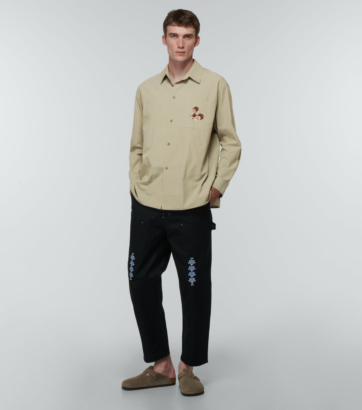 Adish - Embroidered cotton shirt ADISH