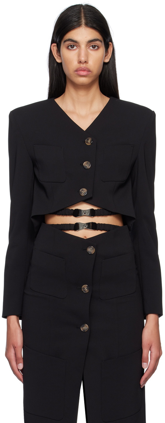 J KOO Black Belted Blazer J KOO