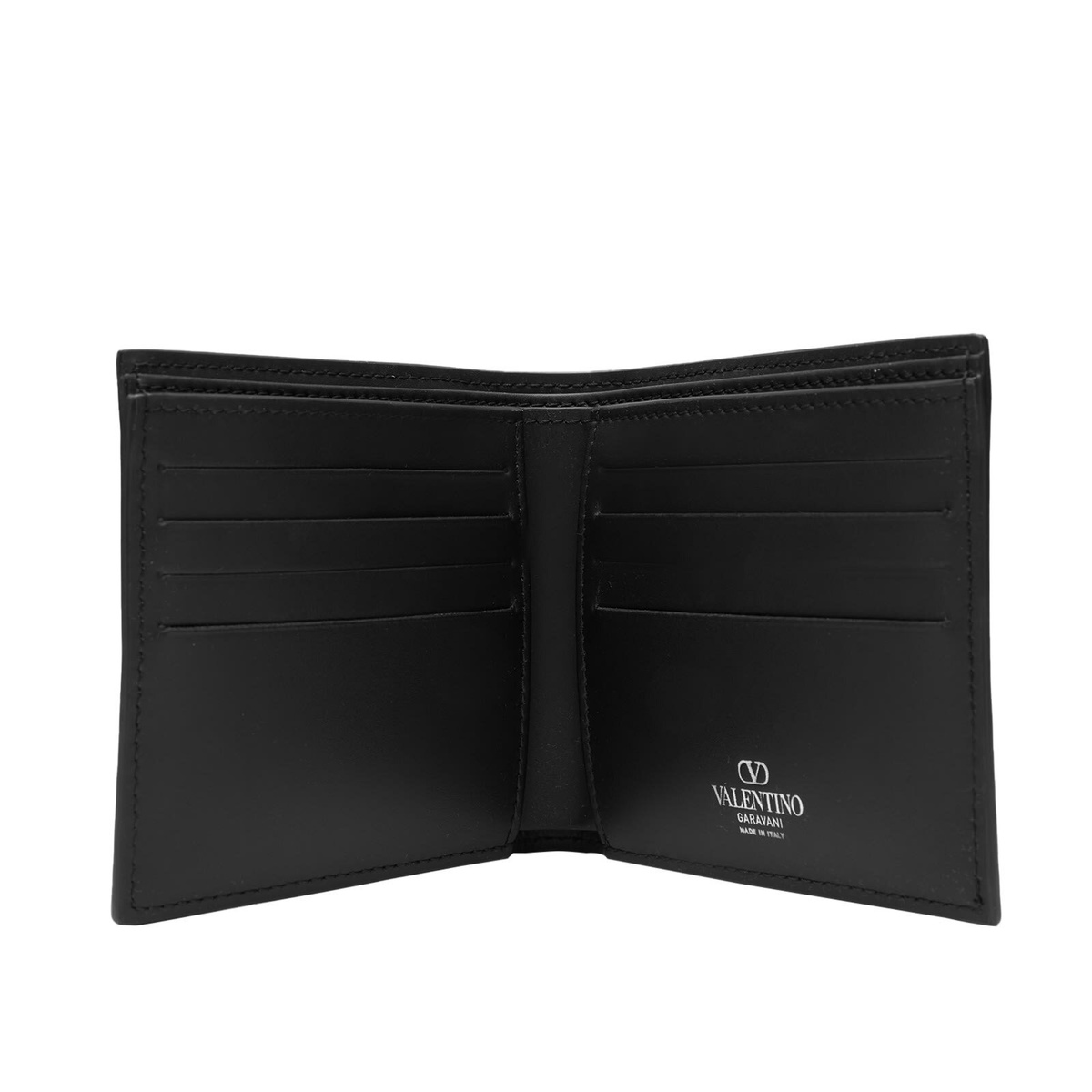 Valentino Men's VLTN Billfold Wallet in Black/White Valentino