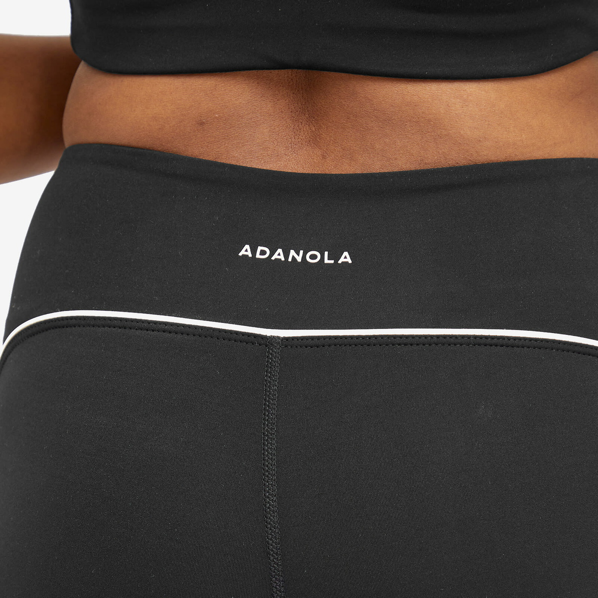 Adanola Women's Ultimate Micro Piping Leggings in Black Adanola