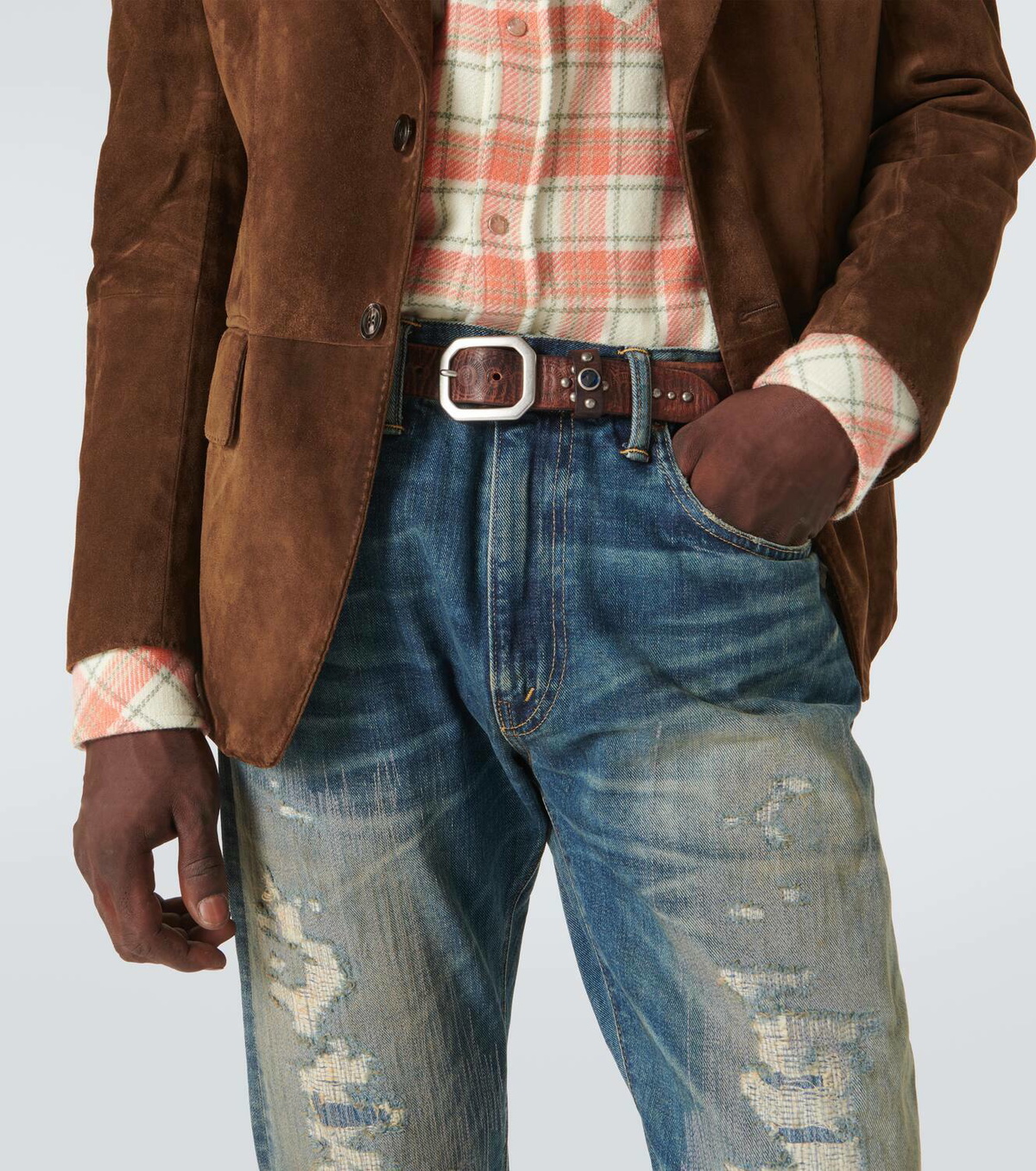 RRL Rasco embellished leather belt RRL RRL Rasco embellished leather belt RRL