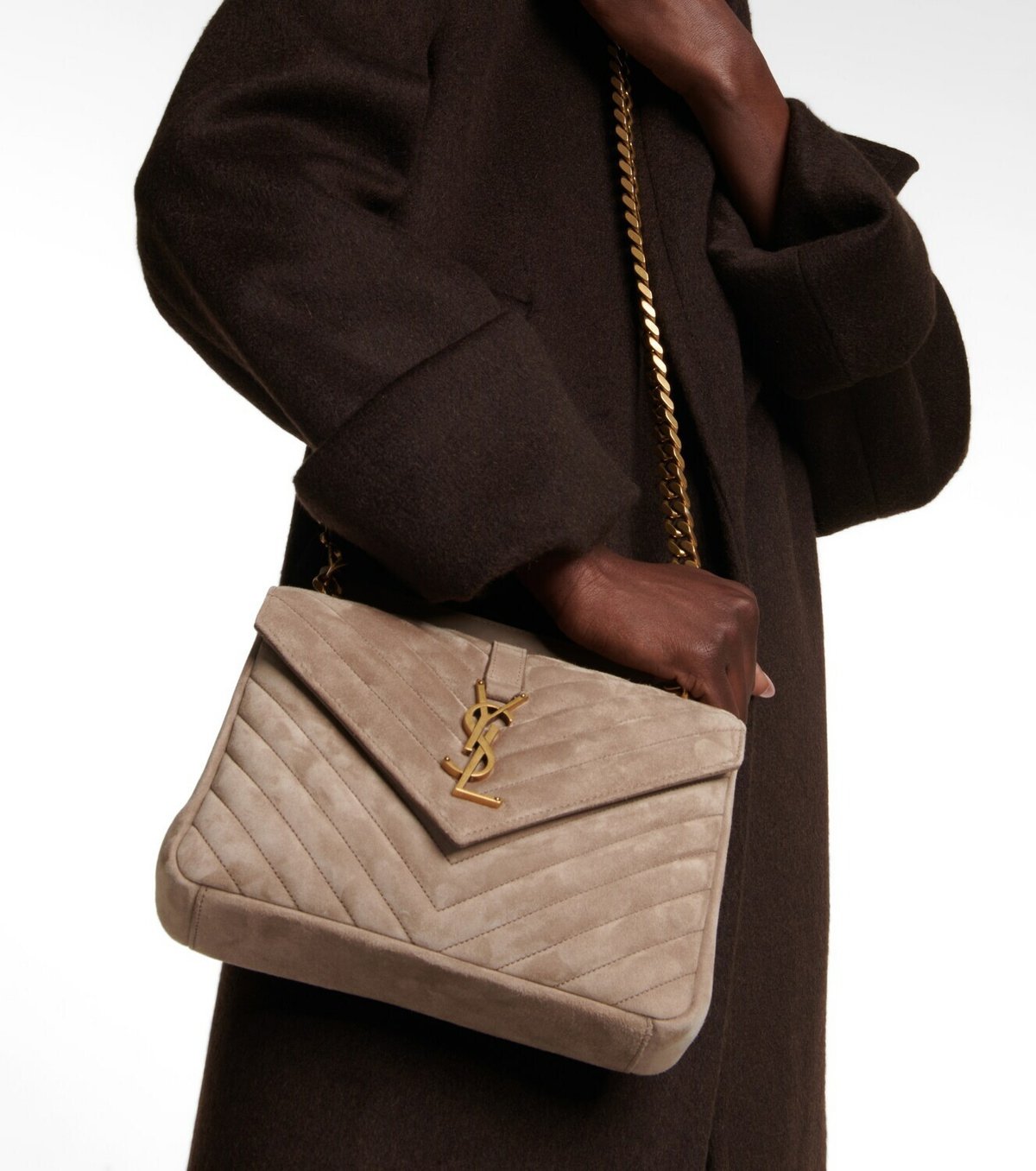 Saint Laurent - Collège Medium suede shoulder bag Saint Laurent