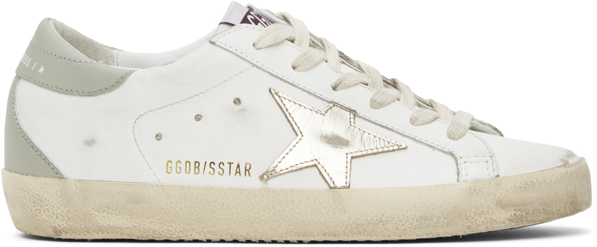 Golden Goose White Super-Star Classic Sneakers Golden Goose Deluxe Brand
