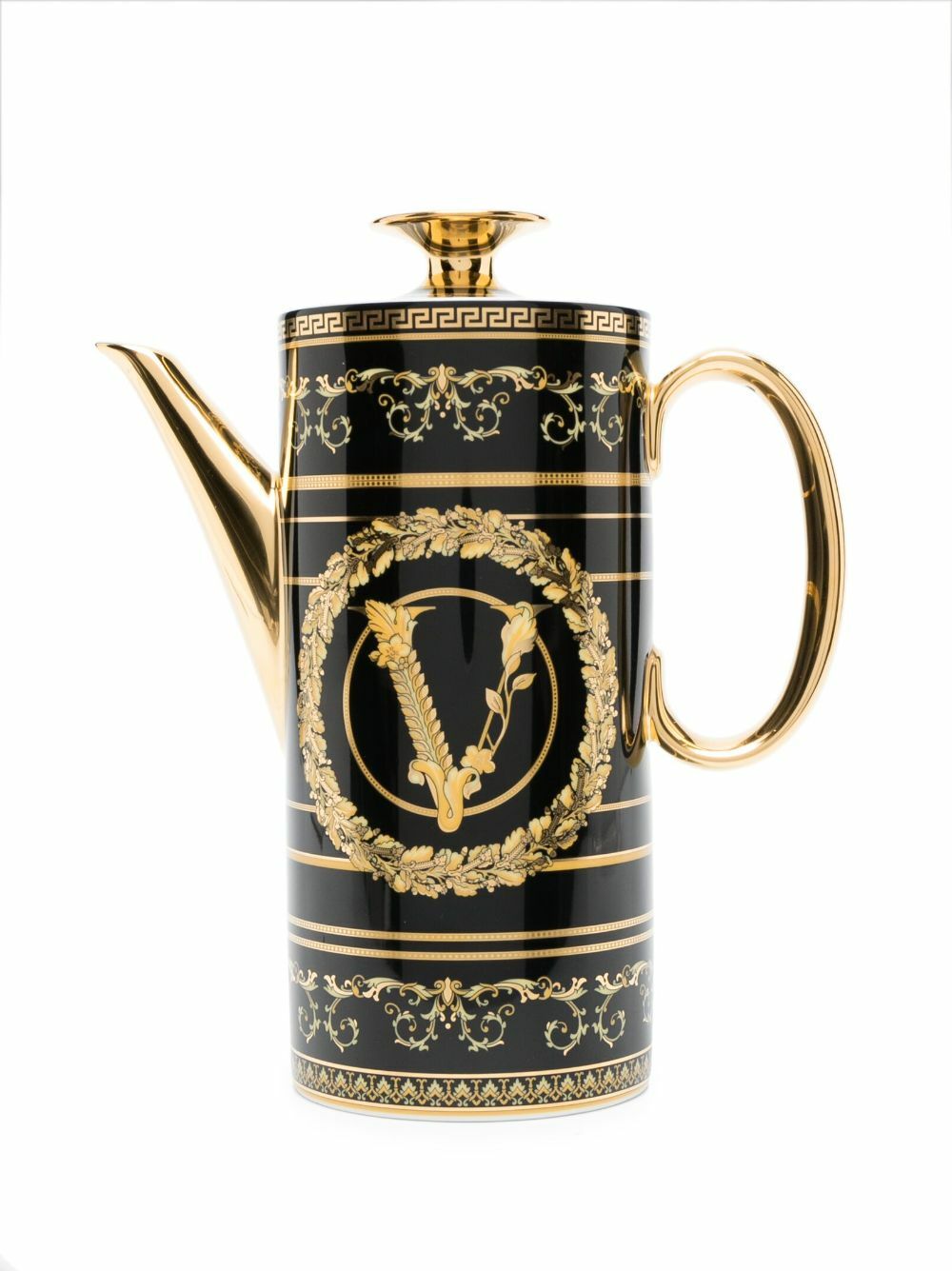 Versace Black Virtus Gala Coffee Pot Versace