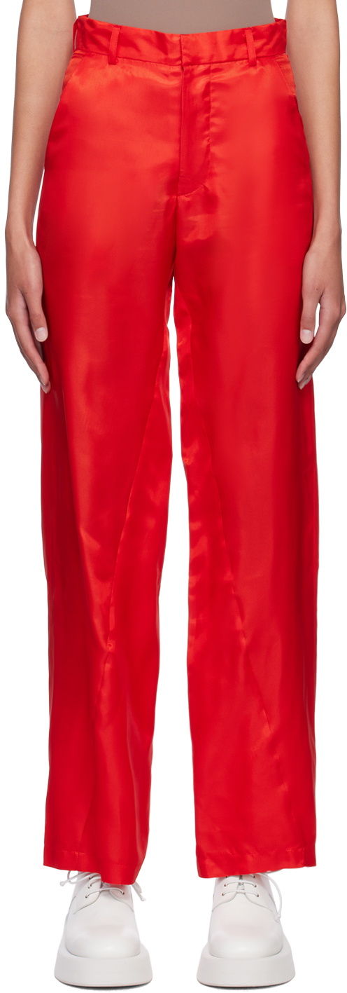 Bianca Saunders Red Bailey Trousers Bianca Saunders