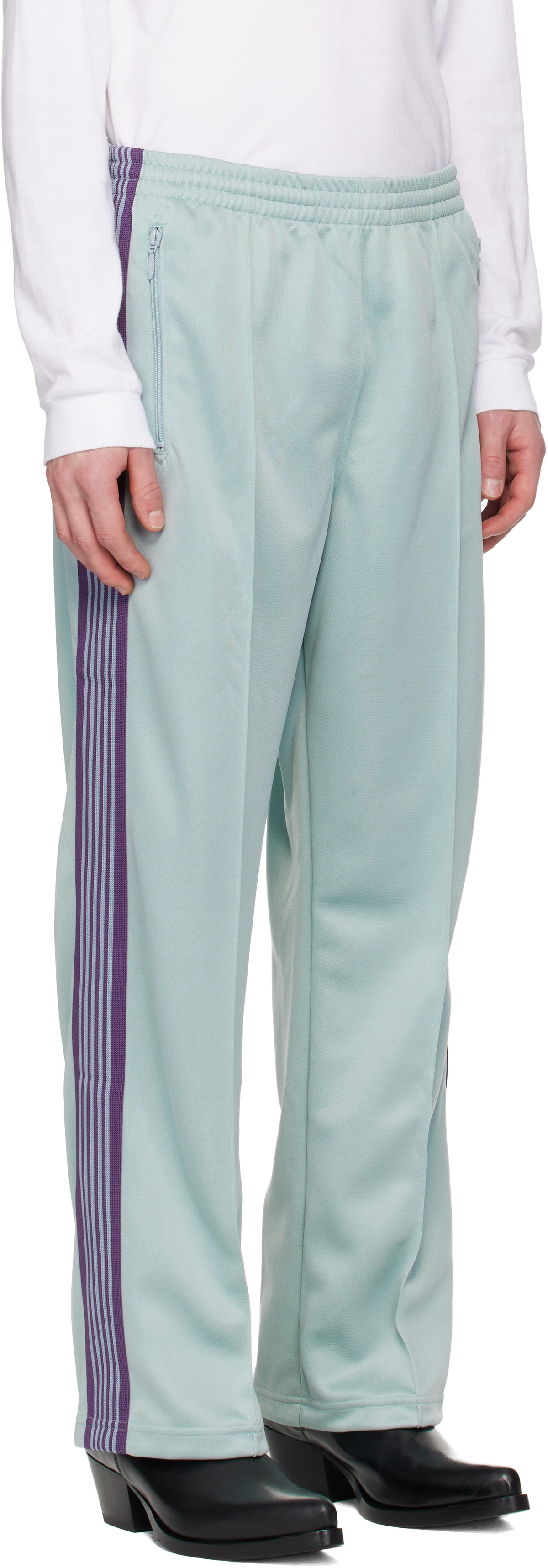 NEEDLES Green Poly Smooth Track Pants Needles