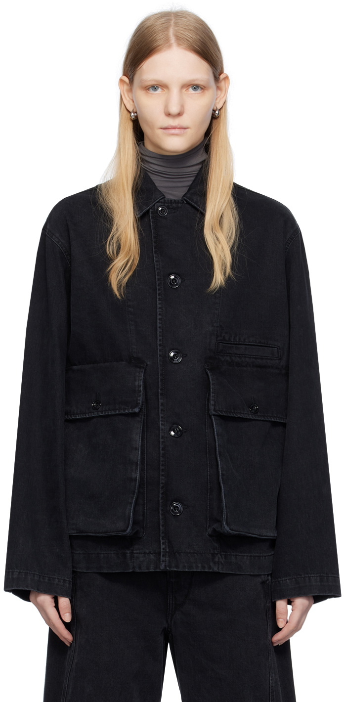LEMAIRE SSENSE Exclusive Black Denim Jacket Lemaire