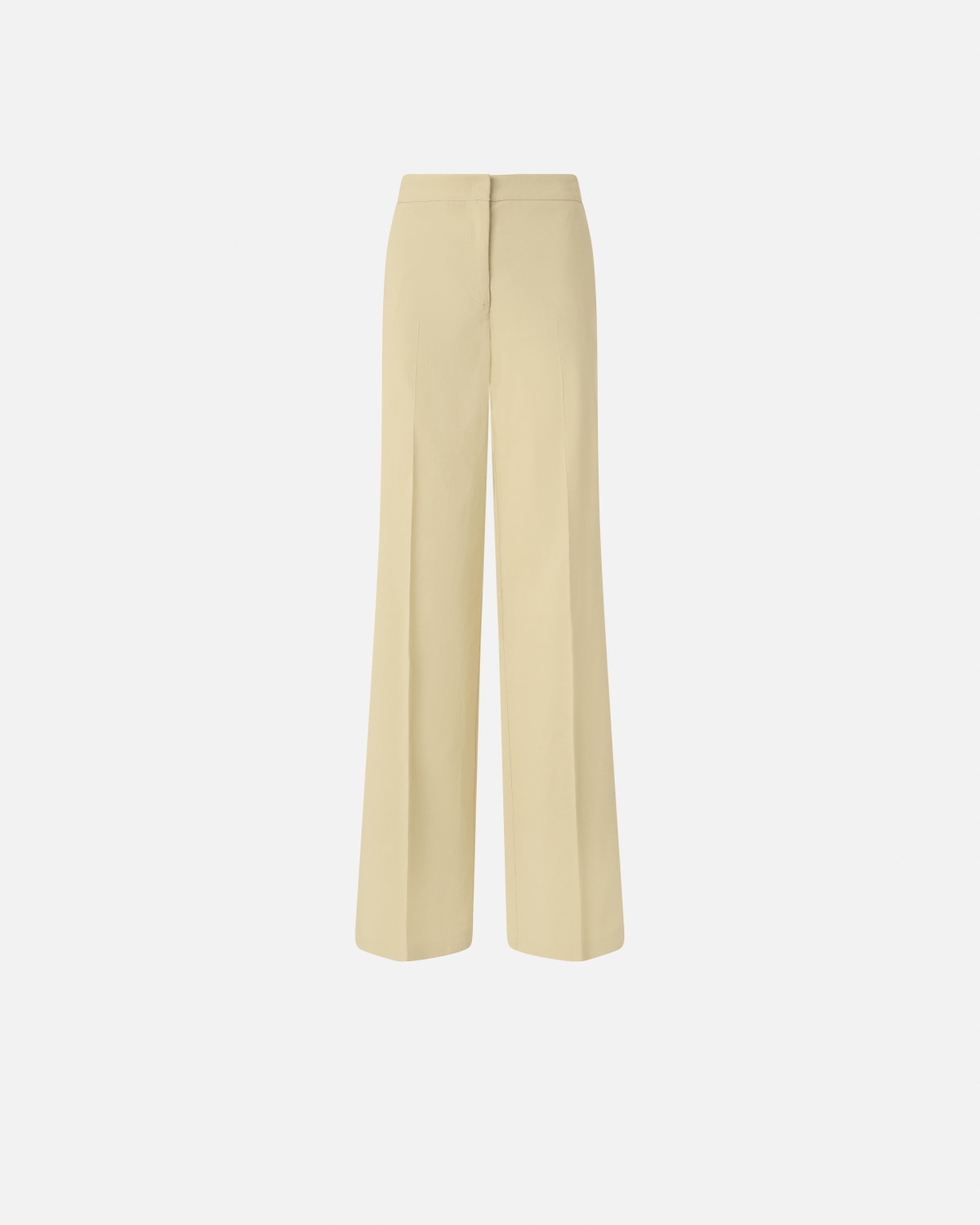 Pinko Stretch Linen Pleated Trousers Cane Yellow Pinko
