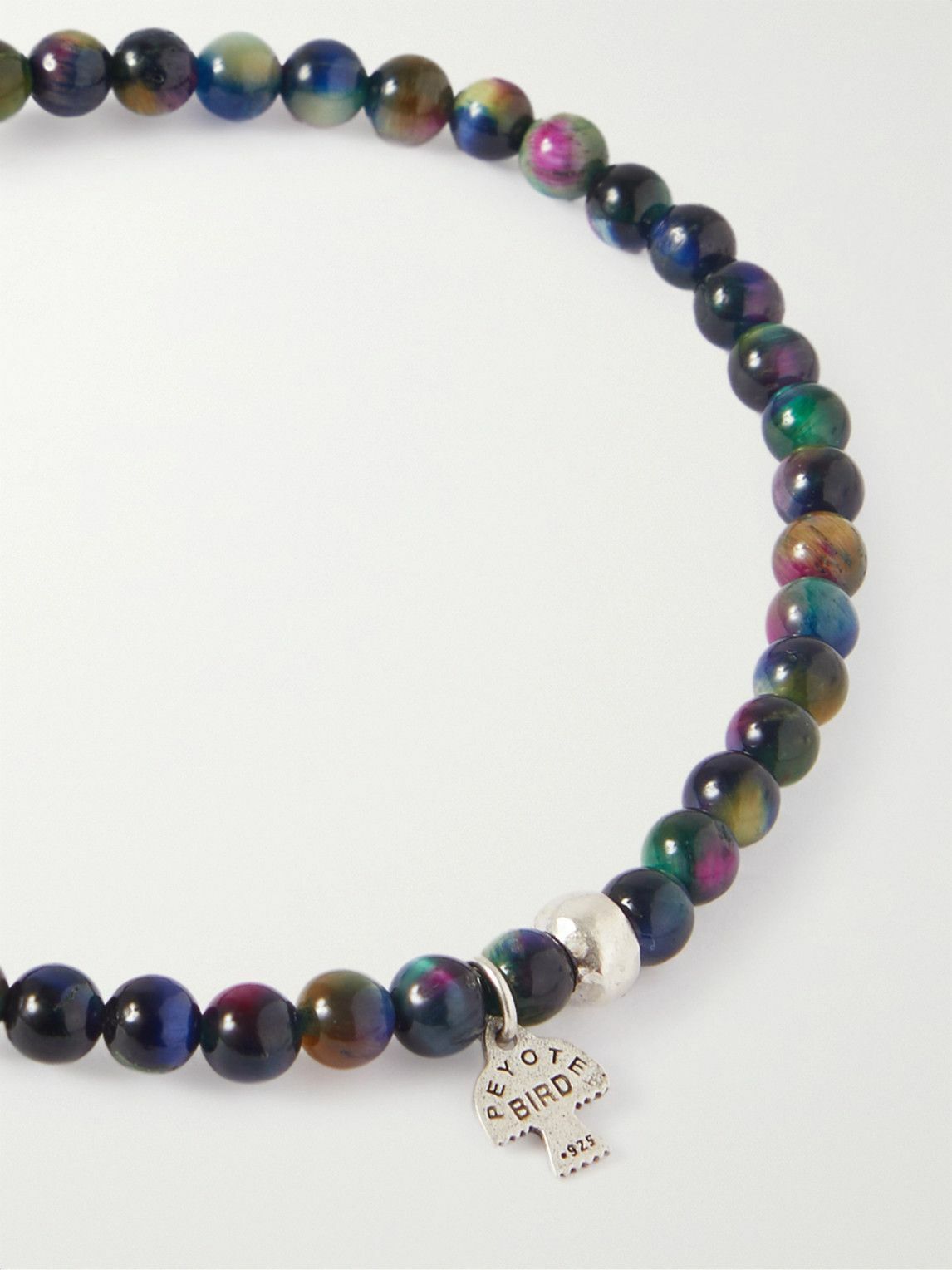Peyote Bird - Set of Five Yucatan Silver Multi-Stone Beaded Bracelets ...