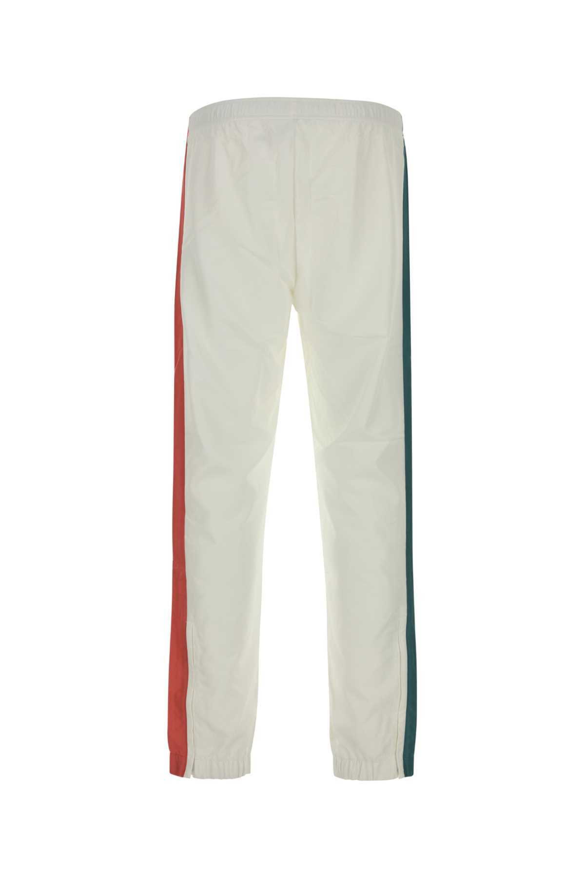 Lacoste White Polyester Joggers Lacoste