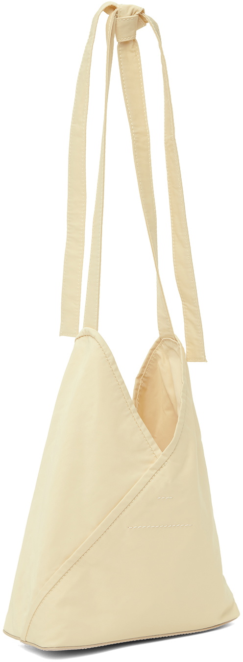 MM6 Maison Margiela Off-White Triangle Crossbody Bag MM6 Maison Margiela